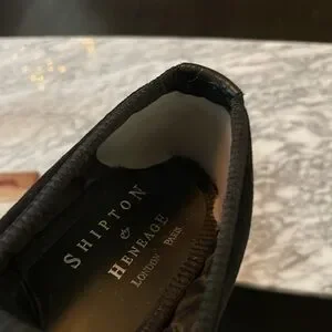 Shipton & Heneage | Shoes | Shipton Heneage Black Velvet Albert Slipper ...